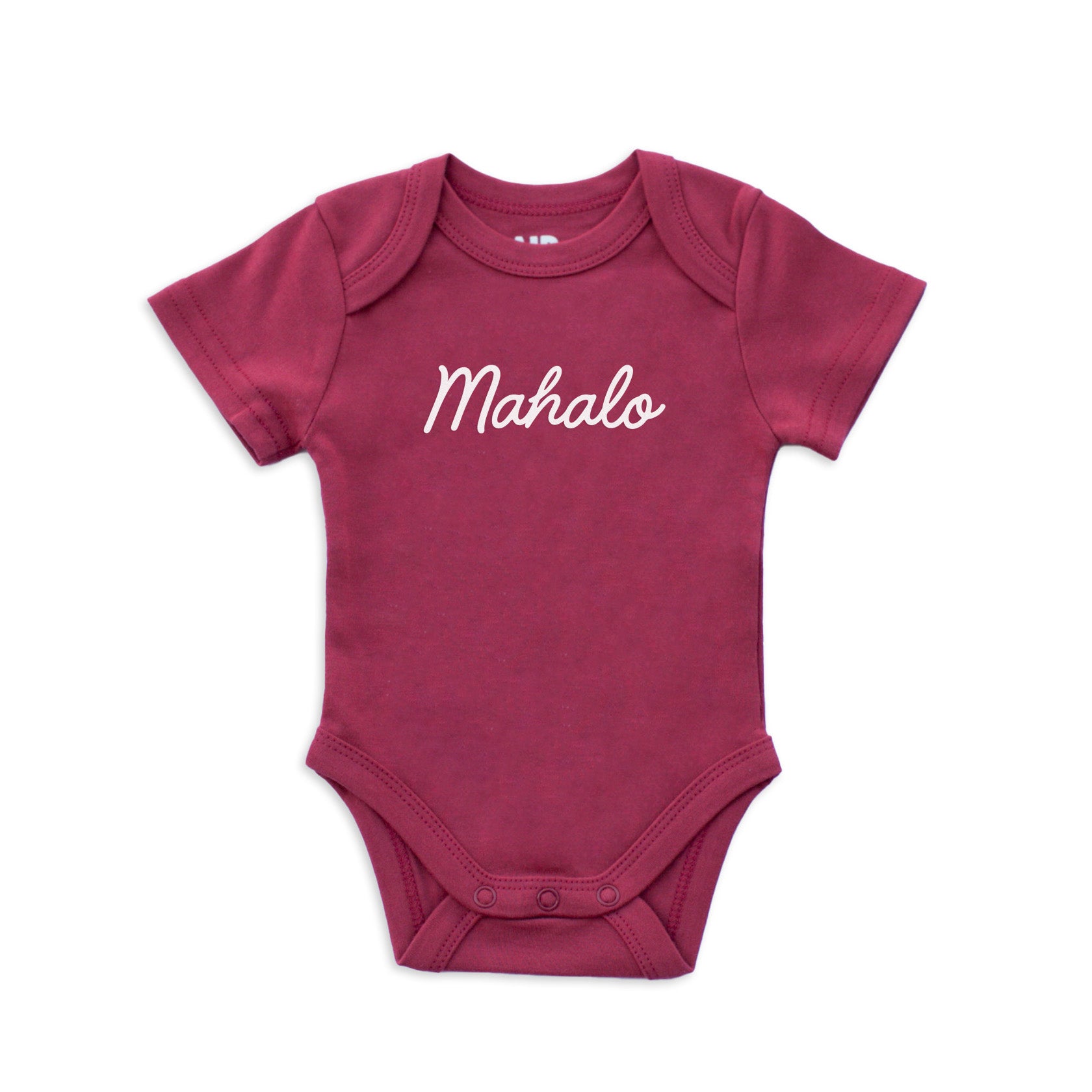 Mahalo Cursive Onesie (Hawaii) – Frankie Jean